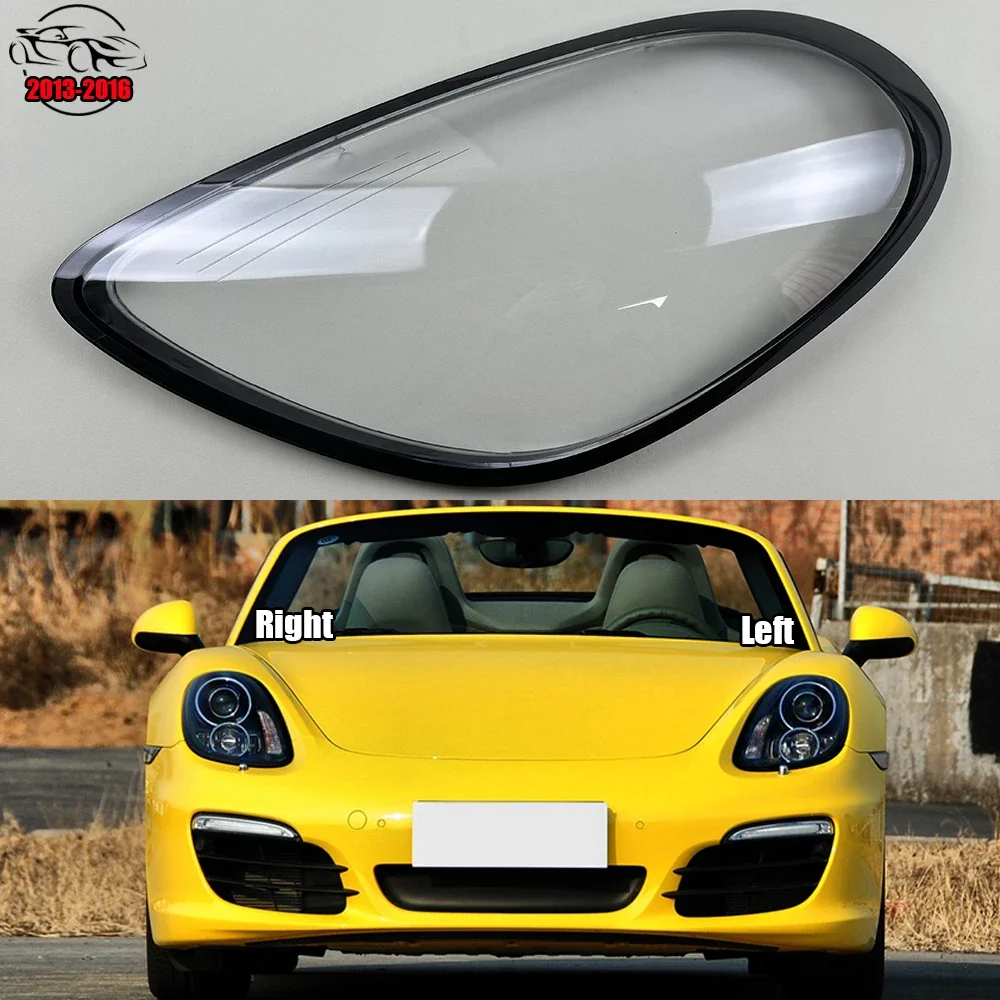 For-Porsche-Boxster-Cayman-981-2013-2016-Transparent-Lampshade-Lens ...