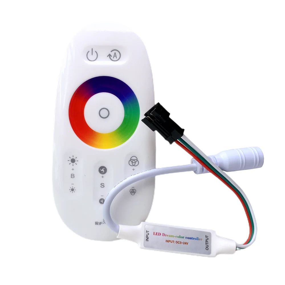 Touch Screen Pixel LED Controller DC 5V 12V 24V 2.4G Wireless RF Remote ...