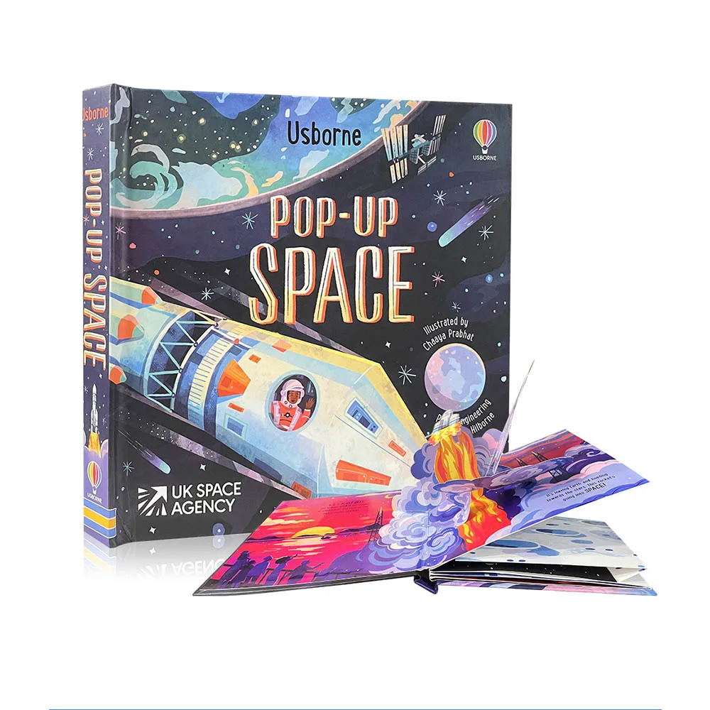 Usborne Pop Up Space English 3D Flap Picture Books for Kids Reading Activity Learning Book ...