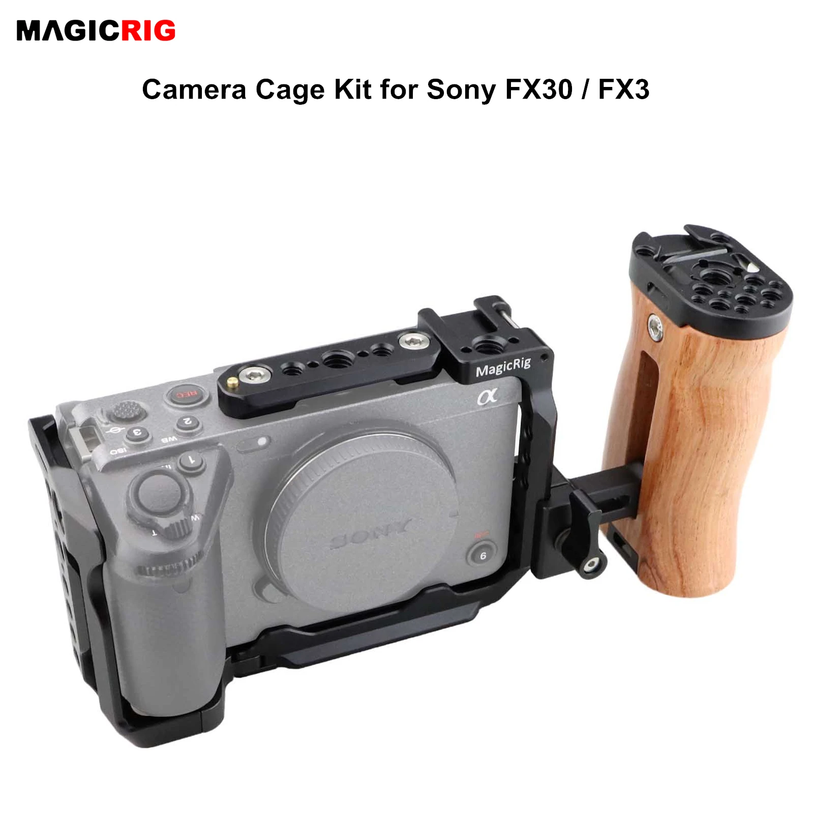 MAGICRIG-Camera-Cage-Kit-com-Punho-Lateral-De-Madeira-Bra-adeira-de ...