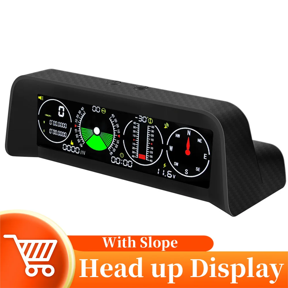 HUD-GPS-Head-up-Display-4in1-Car-Speed-Rolling-Angle-Pitch-Angle ...