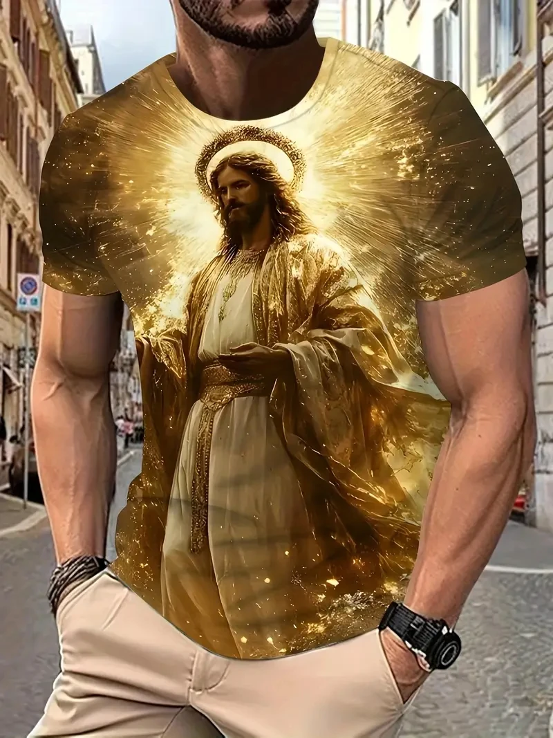 Jesus Christ T-Shirt For Men Women 3D Printed Tees Summer Fashion ...