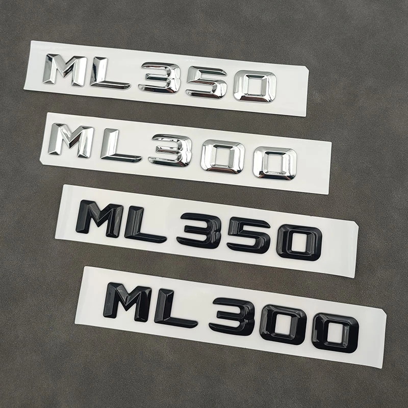 3d ABS Chrome Black Car Trunk Letters For Mercedes Benz ML63 ML300 ...