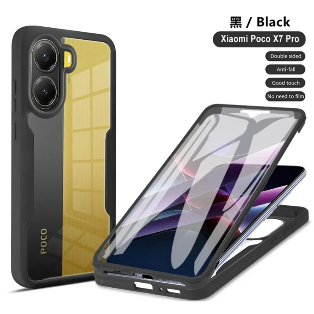 Universal 3-in-1 360° Screen Protector & Clear HD Phone Case for POCO ...