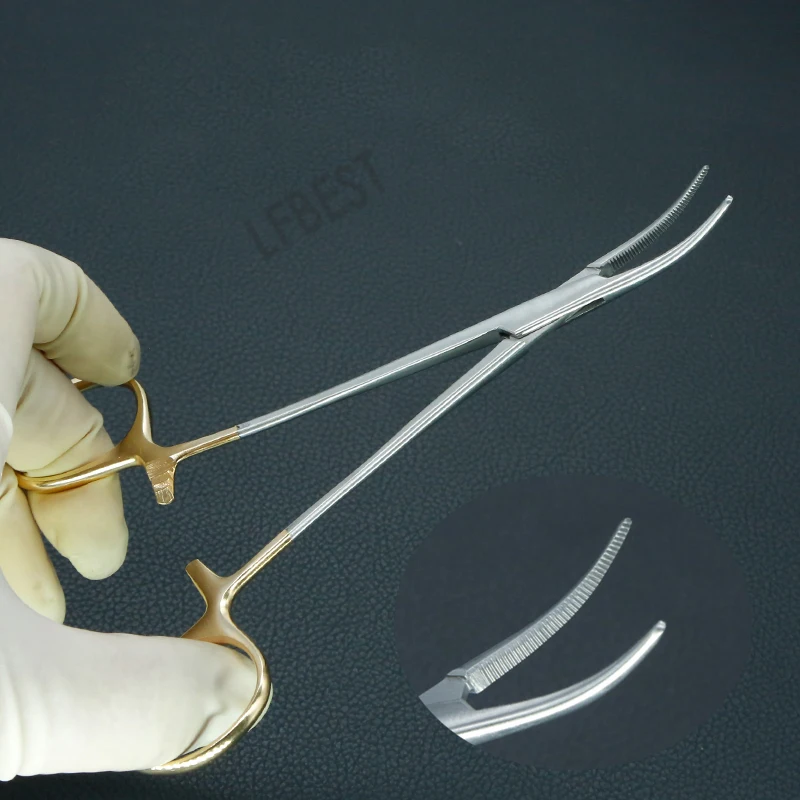 Stainless-Steel-14cm-Hemostatic-Forceps-Elbow-Medical-Cupping-Pliers ...