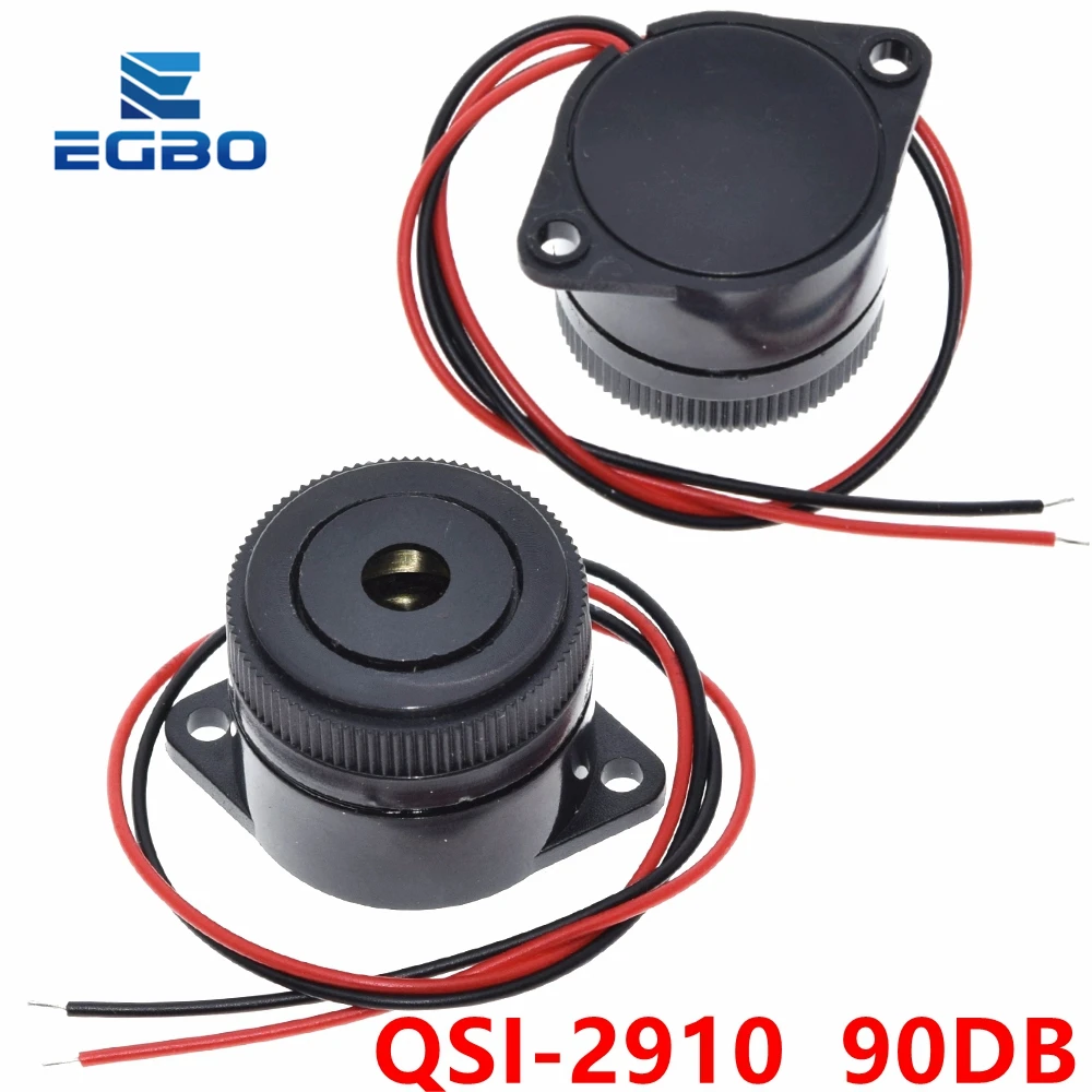 EGBO QSI 2910 90DB buzzer 29.5x24.5mm DC 12V Active piezoelectric ...