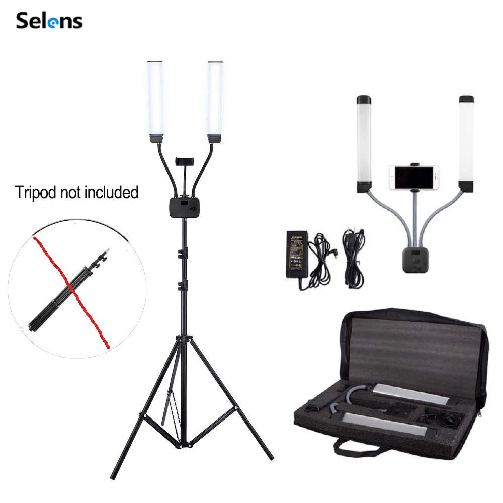 Selens-Fill-Light-3200-5600K-Double-Arms-Fill-LED-Light-Video-Lamp-For ...