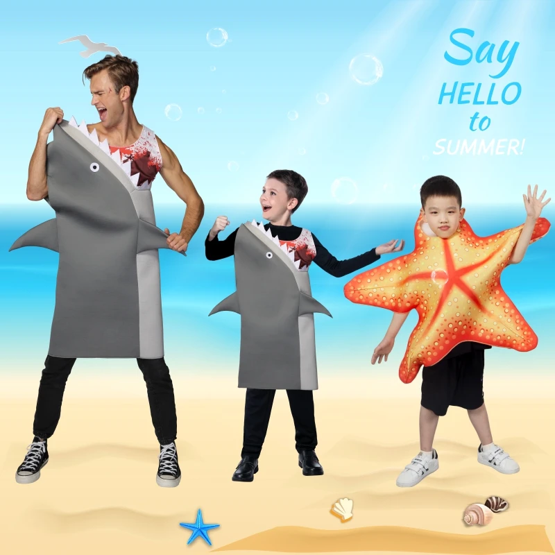 2022 Shark Starfish Costumes Children's Festival Party Halloween ...