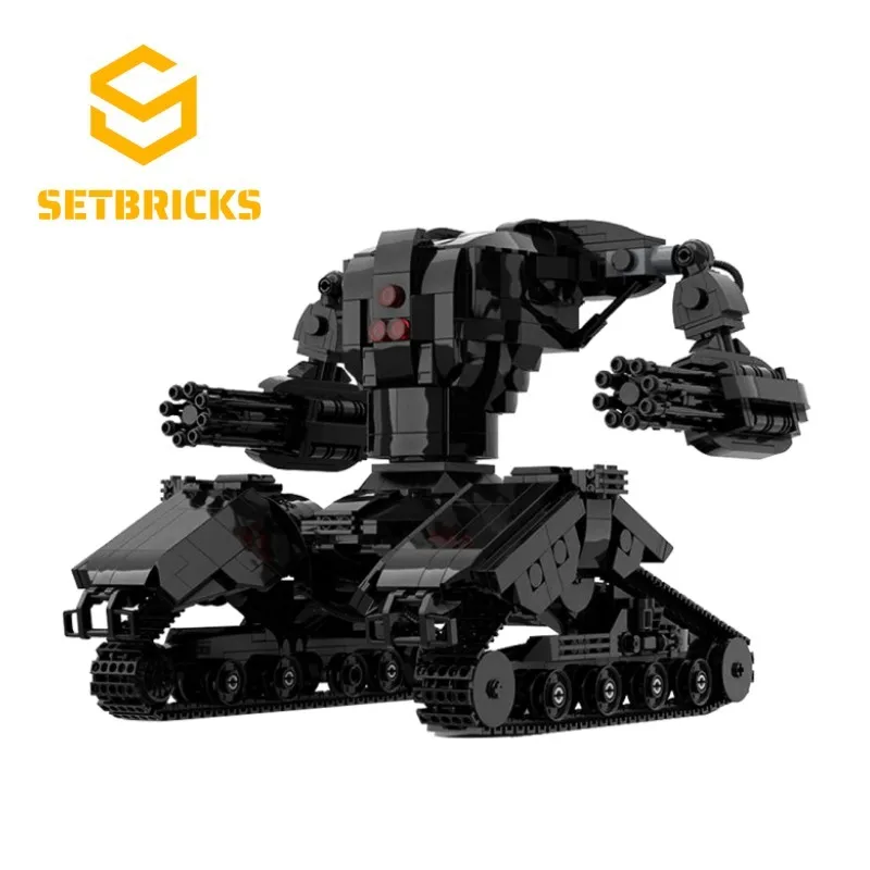 SETBRICKS-MOC Mech Tank Hunter Killer Building Blocks, High-Tech Robot ...
