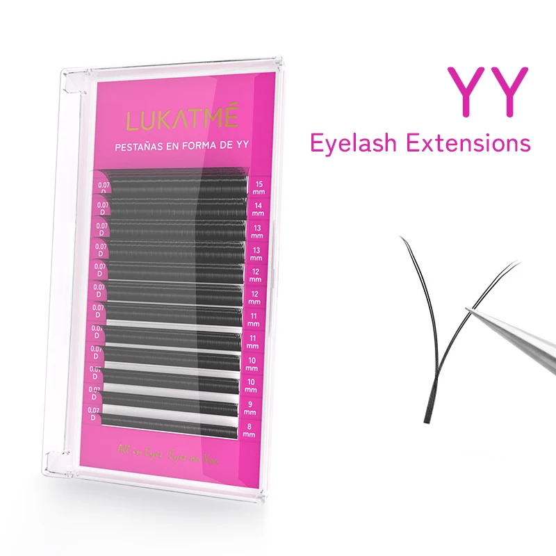 LUKATME YY Eyelash Extensions 0.07mm 8-15mm Practice YY Lashes for ...