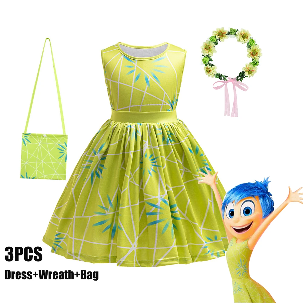 Disfraz de la película de Disney para niña, traje de fiesta de Halloween, color verde, para ...