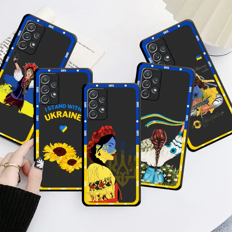 Ukraine Flag Cute Girl Case For Samsung Galaxy A52 A53 A13 A12 A32 A33 ...
