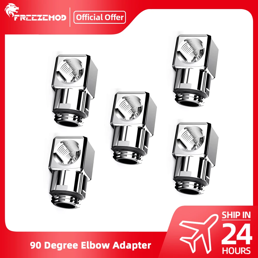 FREEZEMOD 90 degree Adapter Kit Elbow 360 Rotation Compression G 1/4 ...