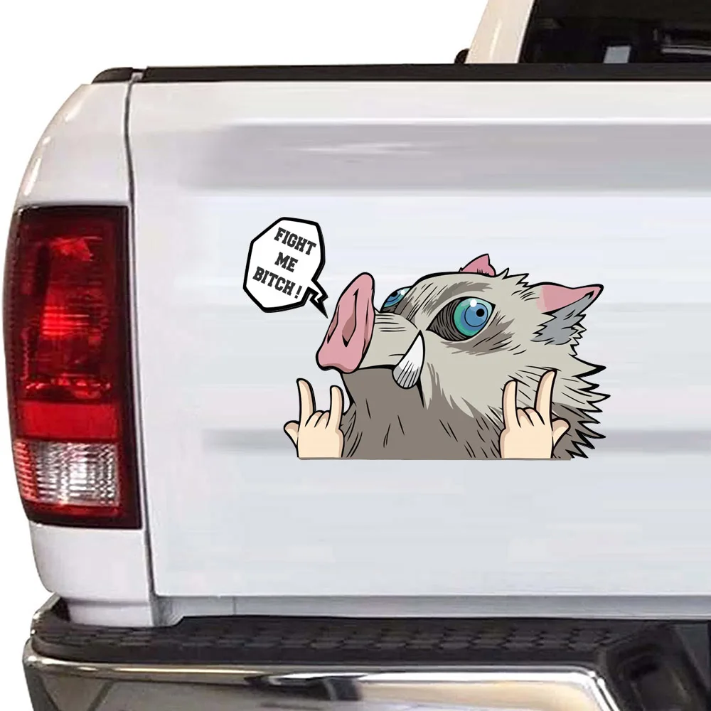 Cartoon-Anime-Boar-Fight-Me-Peeking-Car-Sticker-Decal-for-JDM-Auto ...