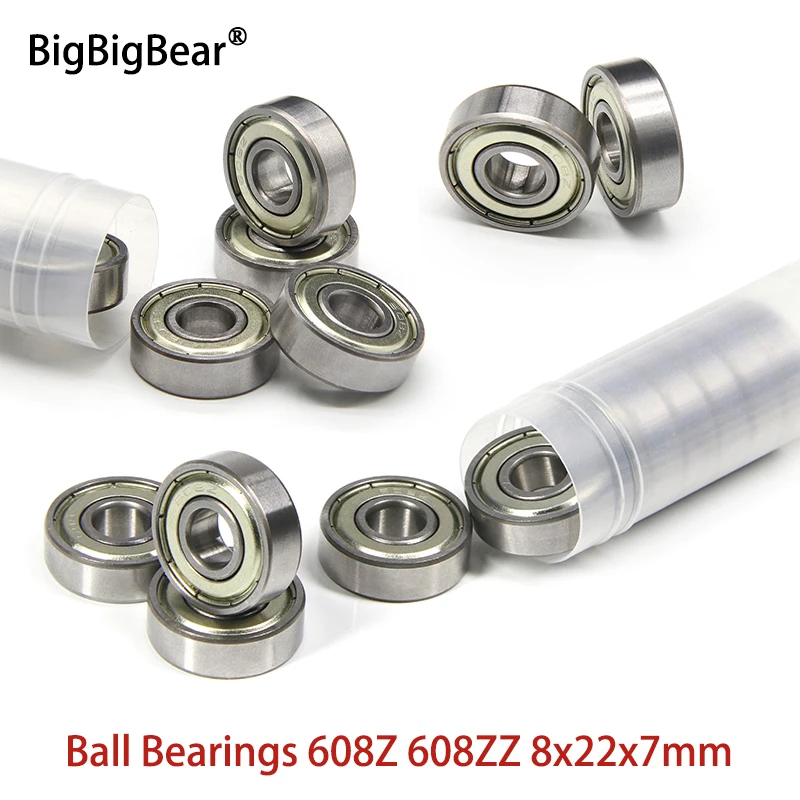 Ball-Bearings-608Z-608ZZ-ABEC-7-Deep-Groove-8x22x7mm-Mini-Ball-Bearing-Carbon-Steel-for ...