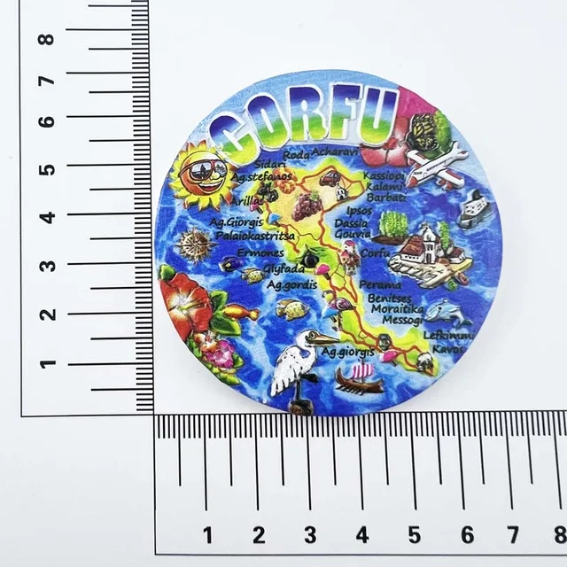 Greece Fridge Magnets Corfu Travelling Souvenirs Fridge Stickers Home ...