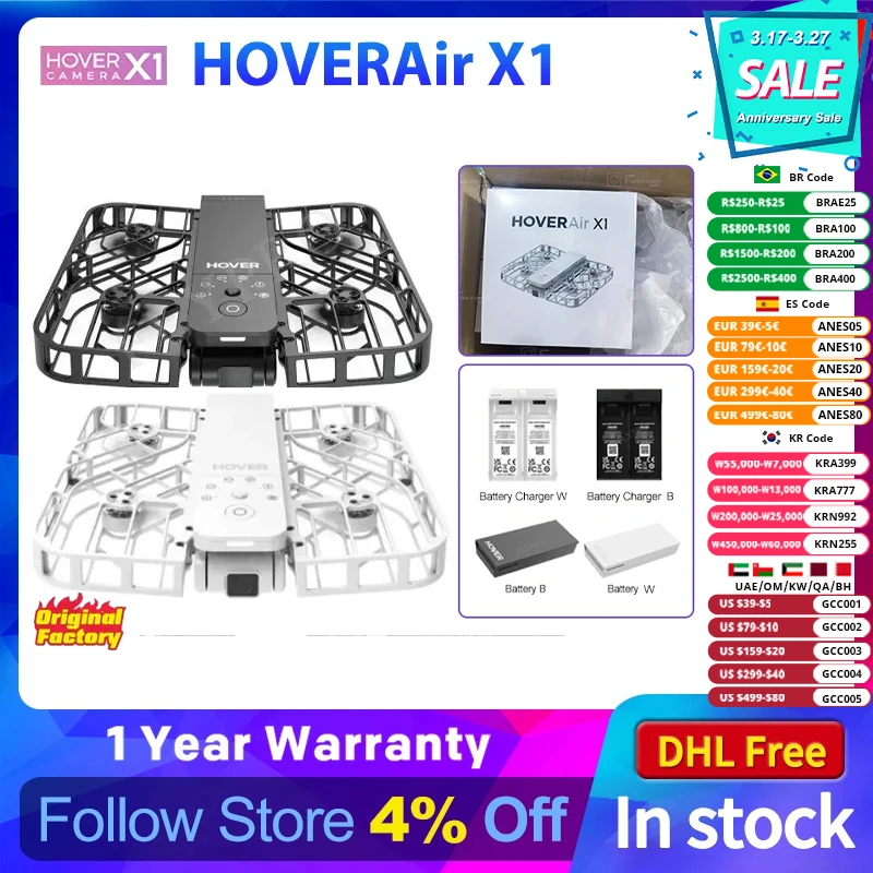 Hover-Camera-X1-Revolutionary-Flying-Camera-HOVERAir-X1-125g-Ultra-Light-Portable-Unlock ...