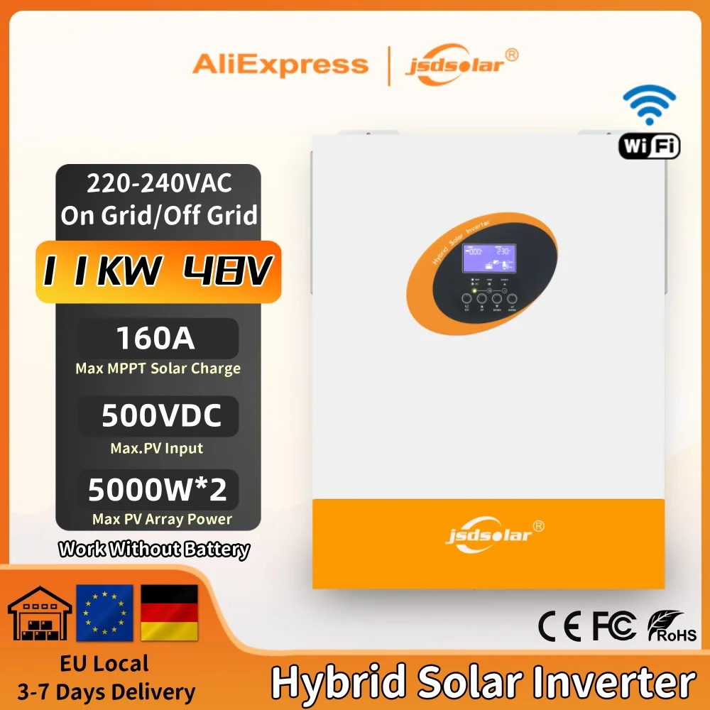 jsdsolar-11KW-Hybrid-Solar-Inverter-48V-230VAC-Off-Grid-Pure-Sine-Wave ...