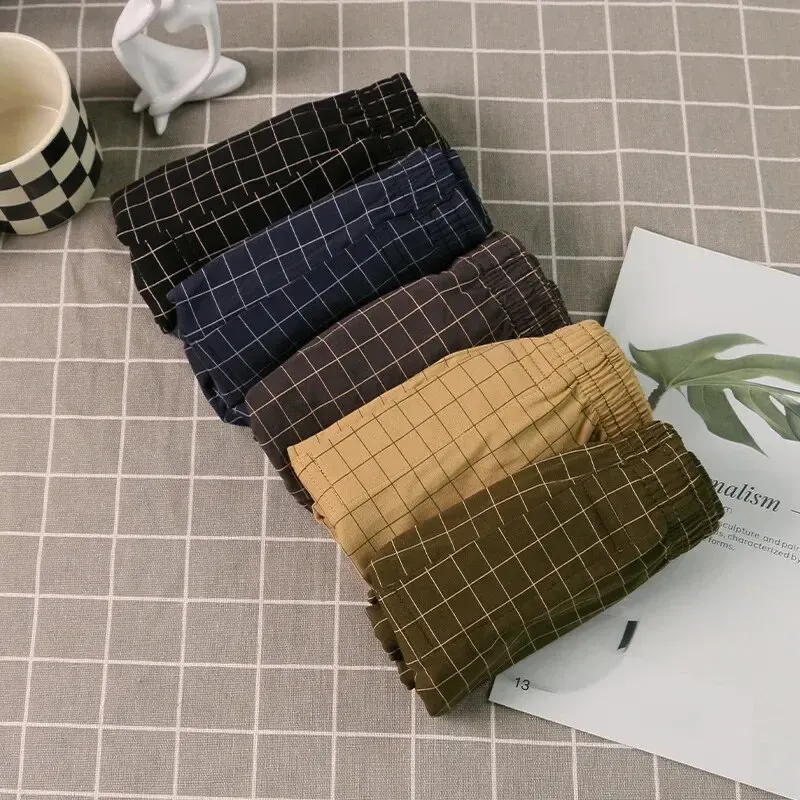 Multi-pack-Plaid-Home-Sleep-Pants-Men-Pure-Cotton-Simple-Arousal-Pants ...