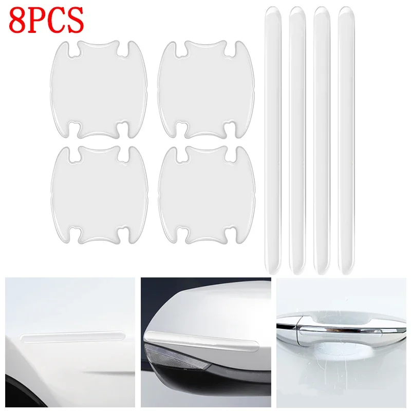 8PCS-Car-Anti-collision-Protection-Strip-Invisible-Transparent ...