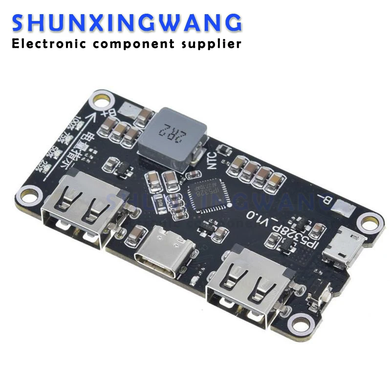 Ip5328p Dual Usb 18650 Battery Charger Treasure Tpye-c 3.7v To 5v 9v ...