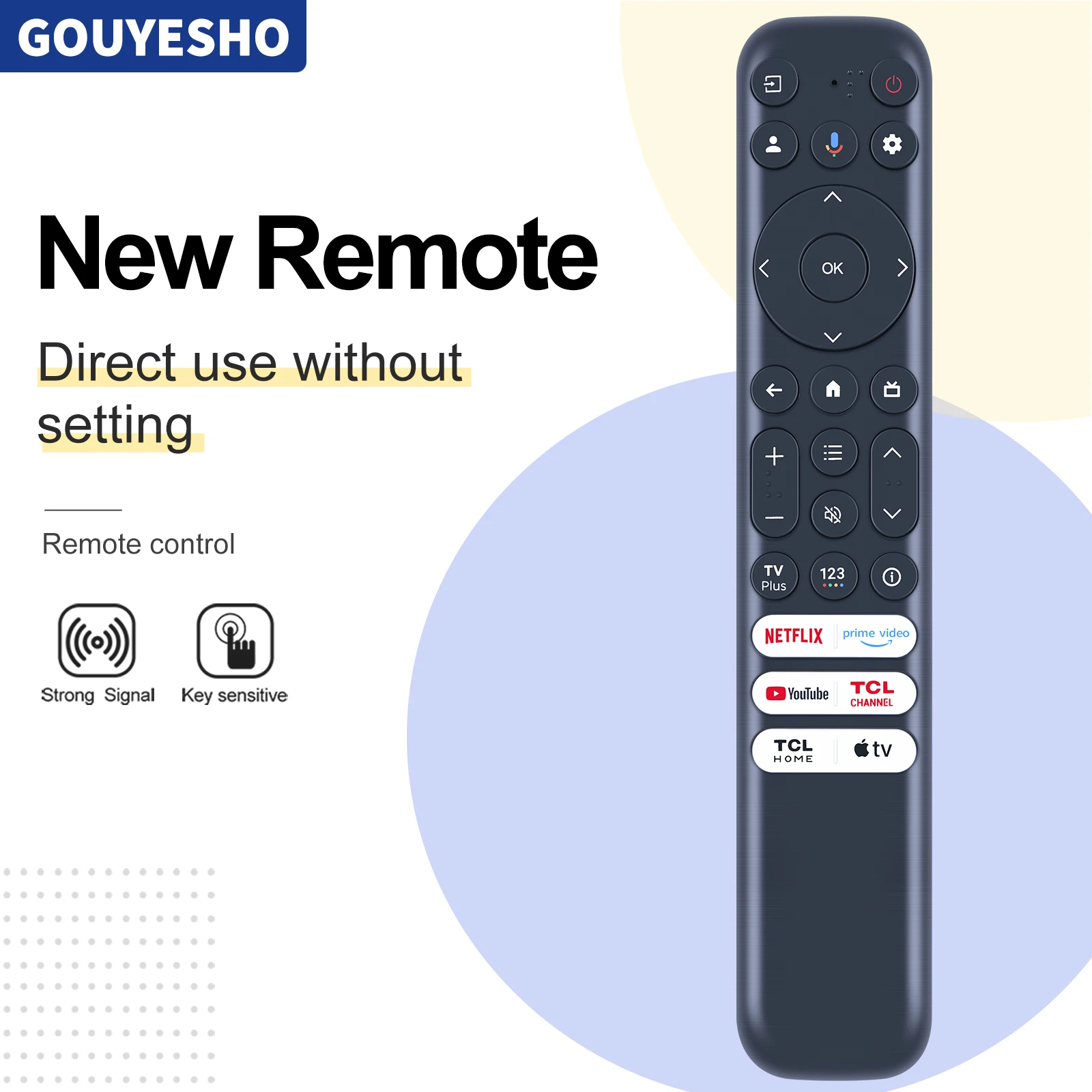 New-For-TCL-Smart-TV-Voice-Remote-RC813-FMB1-With-Mic-Built-In-Netflix ...