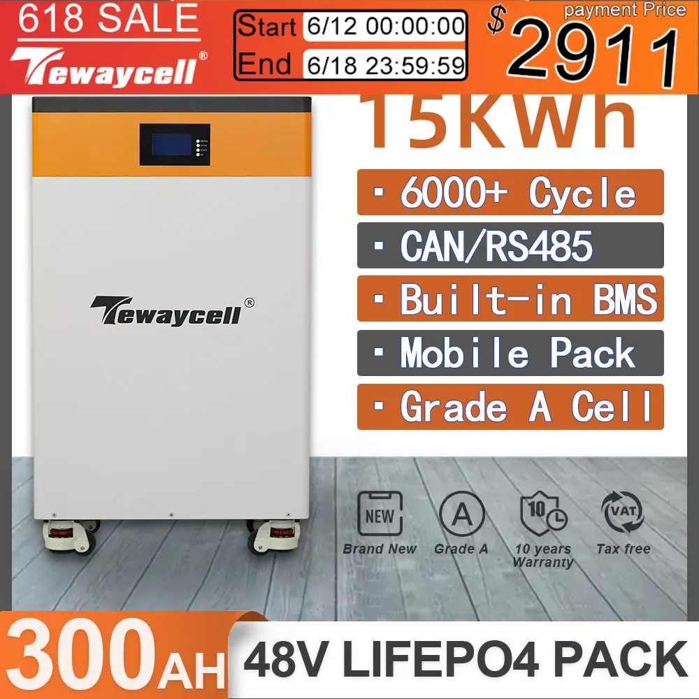Lifepo4 Battery 48v 15s | 48v Energy Storage | Lifepo4 Tewaycell ...