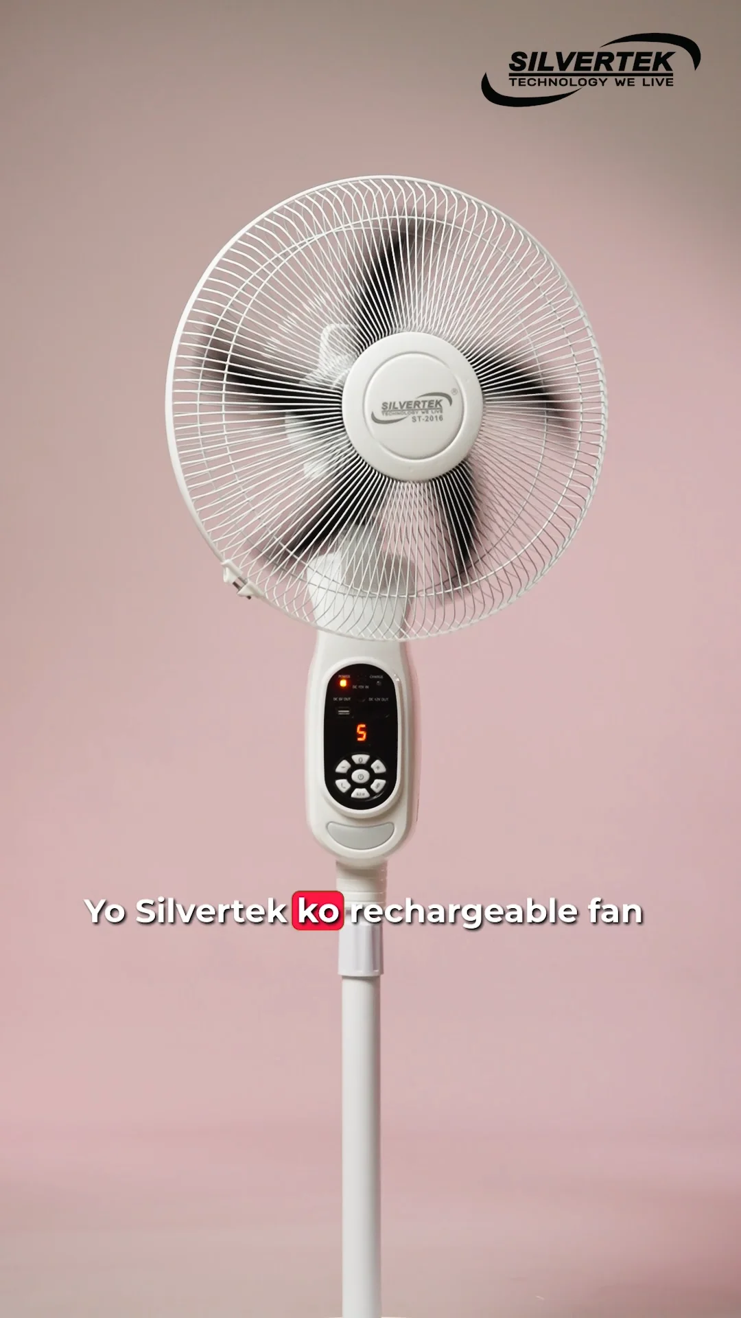 16" Silvertek Rechargeable stand fan with long battery backup | | ST-2016 | Pure Copper Motor ...