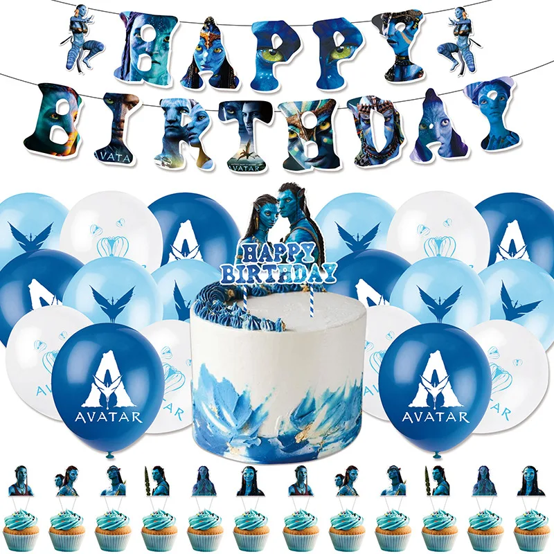 The Movie Avatar Balloon Birthday Party Decoration Banner Cake Topper ...