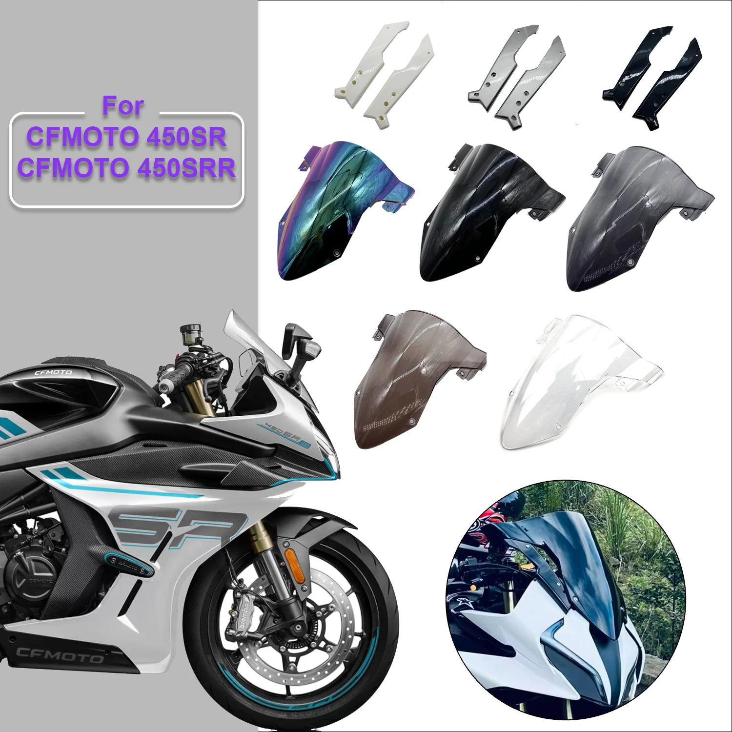 For-450SR-cf-450sr-450SR-2022-2023-2024-Sports-Motorcycle-Windscreen ...