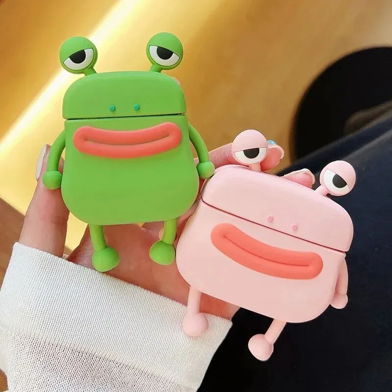 Cartoon-Cute-Sausage-Mouth-Frog-Design-Silicone-Headphone-Protective ...