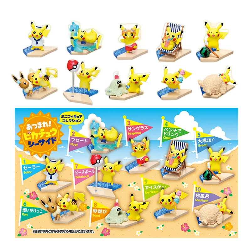 10Pcs-Pokemon-Figures-Action-Different-Styles-4-6cm-Pikachu-Summer ...