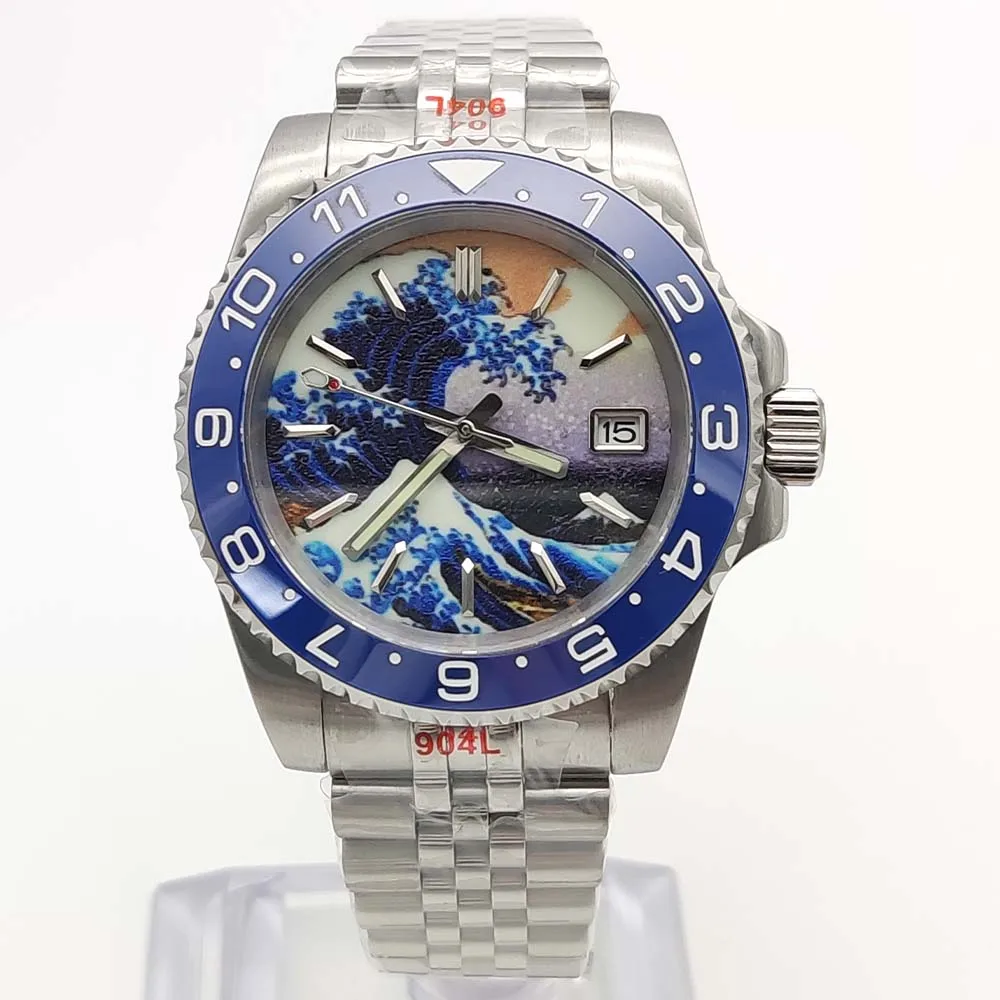 New Men's 40mm Stainless Steel Mechanical Watch Night Fully Luminous ...