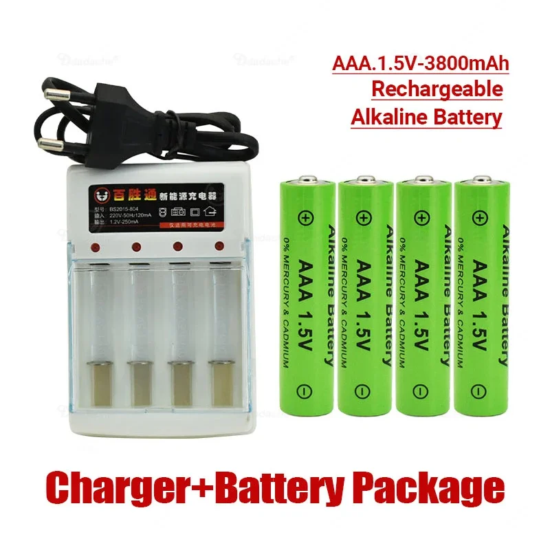 100-New-3800mah-1-5V-AAA-Alkaline-Battery-AAA-rechargeable-battery-for ...