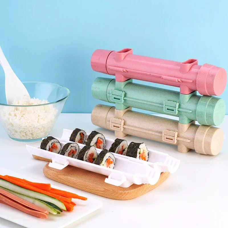 1-2PC-Quick-Sushi-Maker-Roller-Rice-Mold-DIY-Vegetable-Meat-Rolling ...
