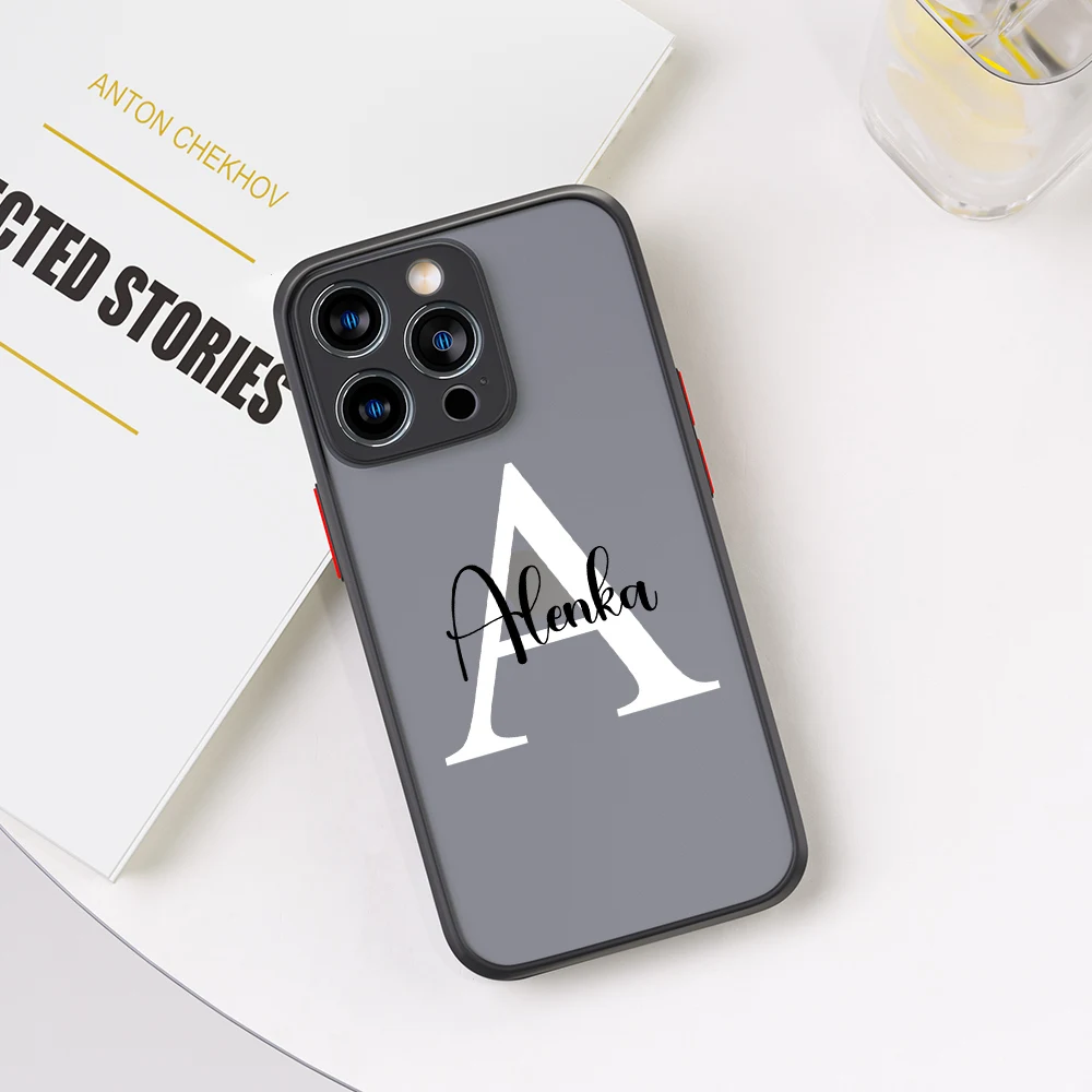 Personalized-Custom-Name-initial-letter-Phone-Case-for-iPhone-14-13-12 ...
