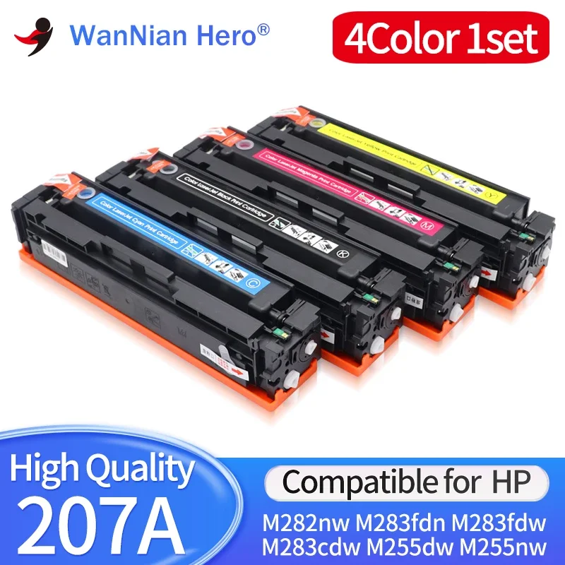 1set-4Color-Compatible-For-HP-207a-Toner-Cartridge-M282nw-M283fdn ...