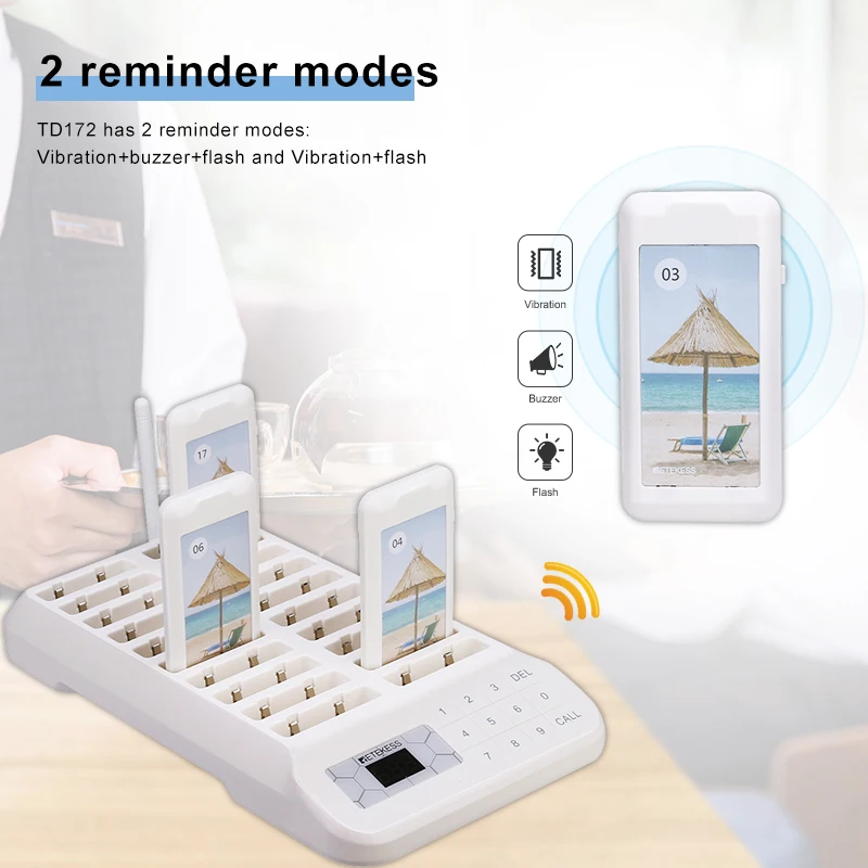 Retekess TD172 Restaurant Pager Calling Paging Queuing System 20 ...
