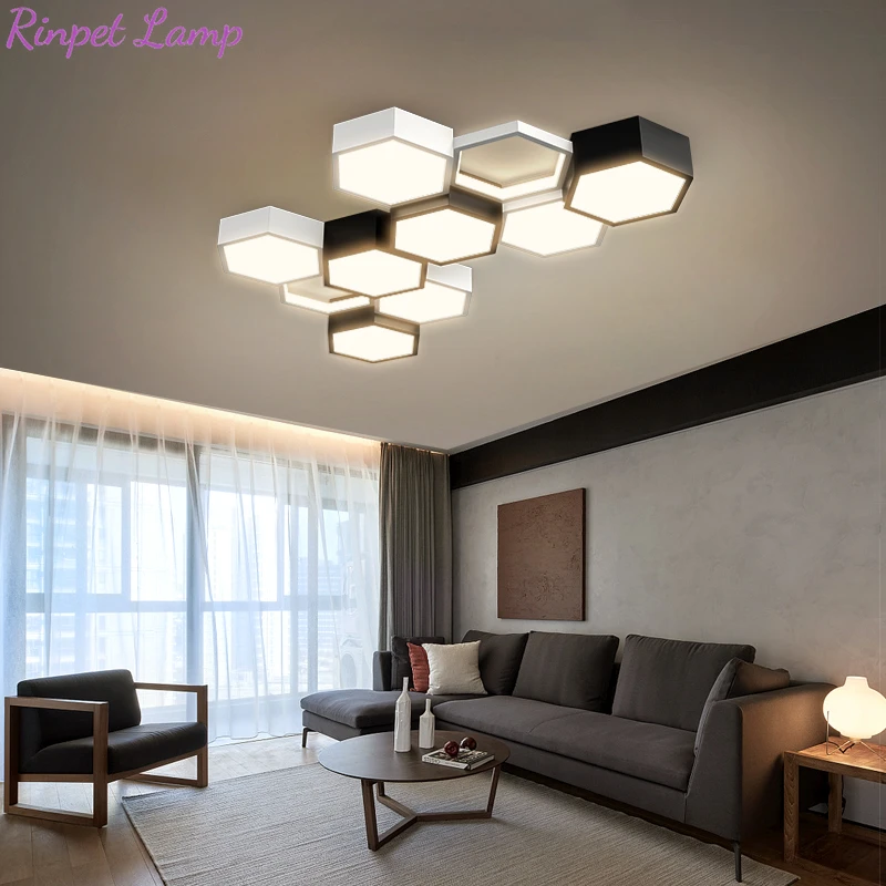 Honeycomb-Lamp-Ceiling-Lights-Intelligent-Hall-Dinning-Lamp-Minimalist ...