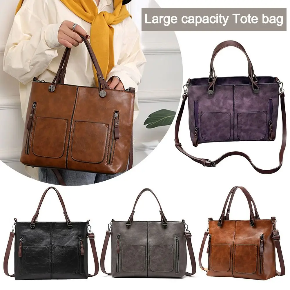 Large-Capacity-Shoulder-Bag-Multifunction-Multi-Pocket-PU-Leather-Tote ...