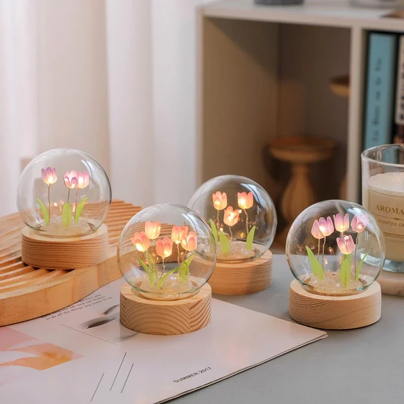 Tulip-Night-Light-Diy-Gift-Box-Creative-Night-Light-Desktop-Living-Room ...