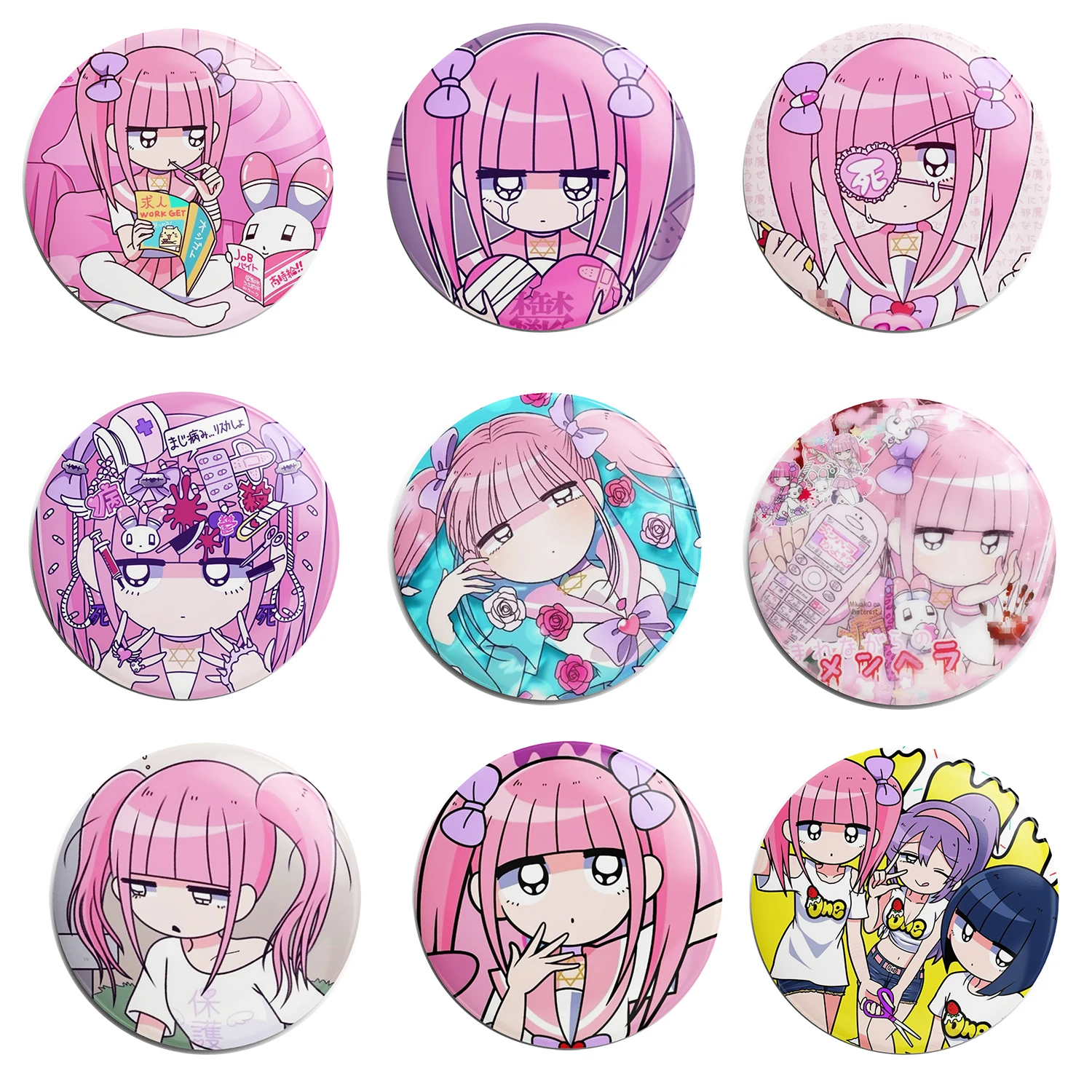 Menhera-Chan-Kawaii-Cartoon-Badge-Soft-Button-Lapel-Anime-Pin-Decor ...