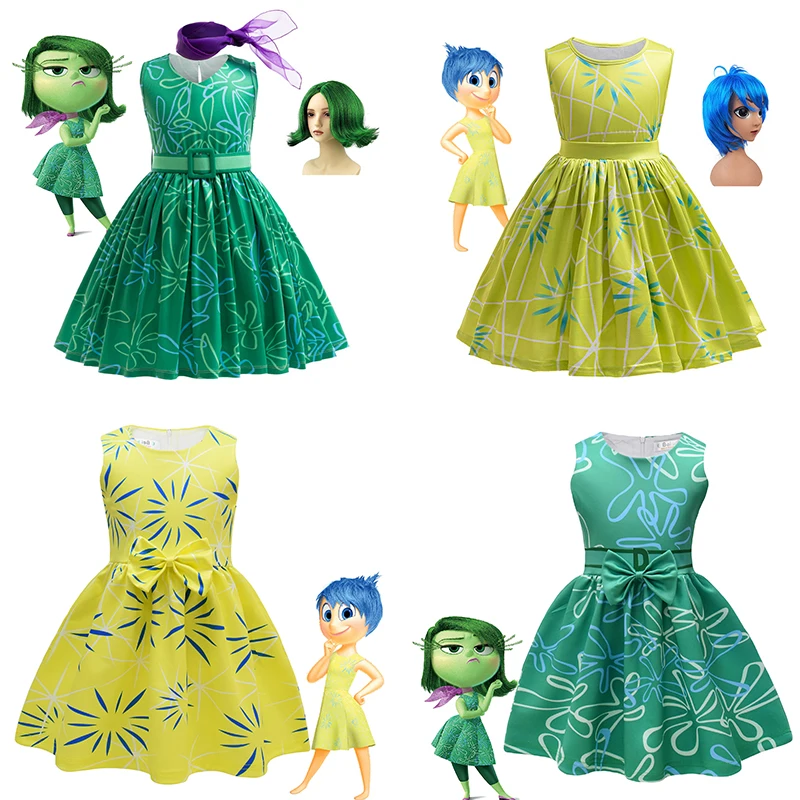Disney-Inside-Out-Joy-Disgust-Cosplay-Costume-Princess-Dress-Wig-For ...