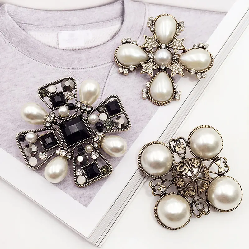 Retro Famous Luxury Brand Designer Brooch High Quality Big Pearl 5 ...