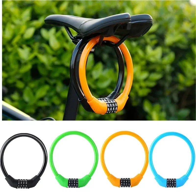 4-Digital-Code-Anti-Theft-Bicycle-Cable-Lock-Stainless-Steel-Security ...