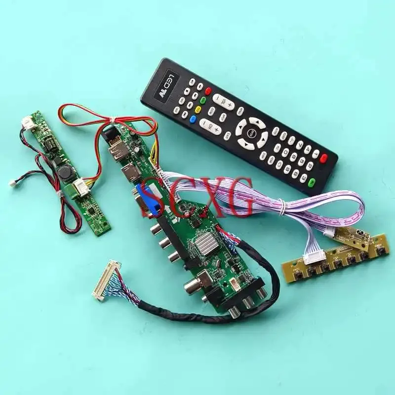 LCD Monitor Matrix DVB Controller Board Fit LM195WX1 MT190AW02 1440*900 ...