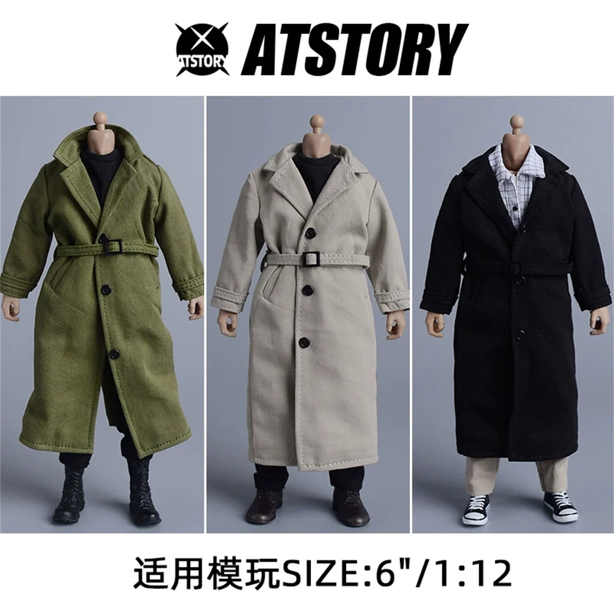 1-12-Scale-Clothes-Man-Long-windbreaker-jacket-clothing-Toys-Model-for ...