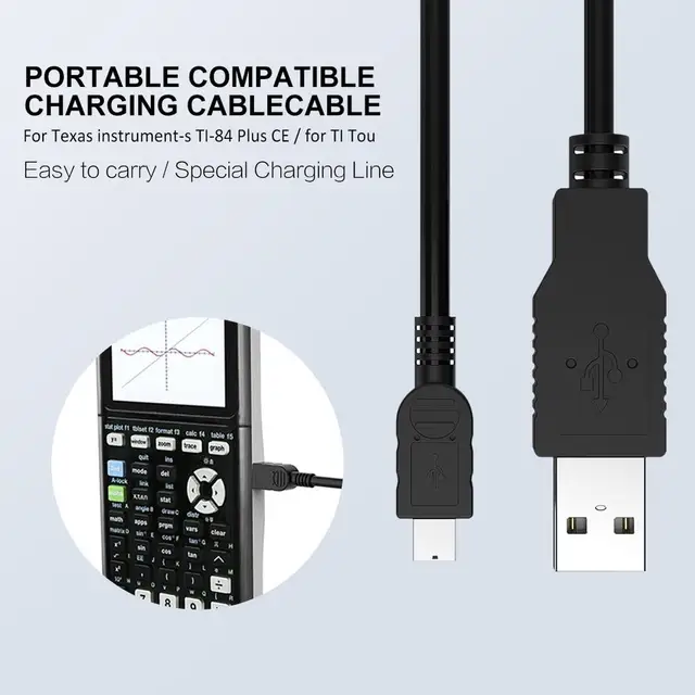 Charging Cable For TI-84 Plus CE TI-TI CX TI CX CAS, 48% OFF