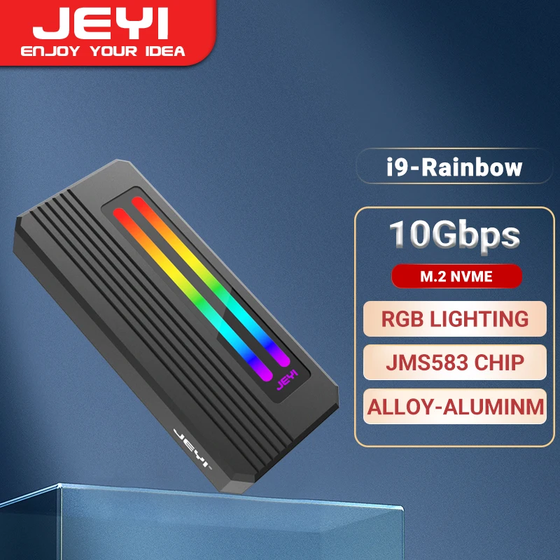 JEYI-carcasa SSD M.2 NVME, USB 3,1/3,2 Gen 2 (10 gbps) a NVME PCI-E m ...