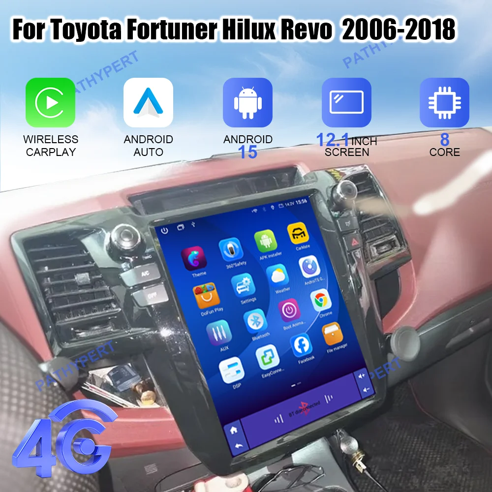 For Toyota Fortuner Hilux Revo 2006-2018 Android 15 Car Intelligent ...